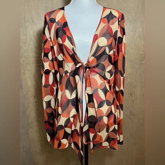 Donna Ricco | Tops | Donna Ricco Mod Sheer Blouse 2 | Poshmark